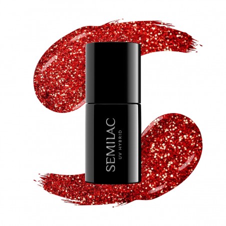 Semilac nº318 Burgundy Red Glitter | Official distributor of Semila...