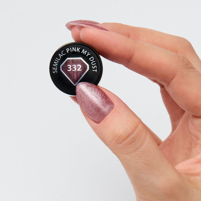 Esmalte Semilac nº332 Magnetic Glow Cat Eye (Pink My Dust) | Materi...