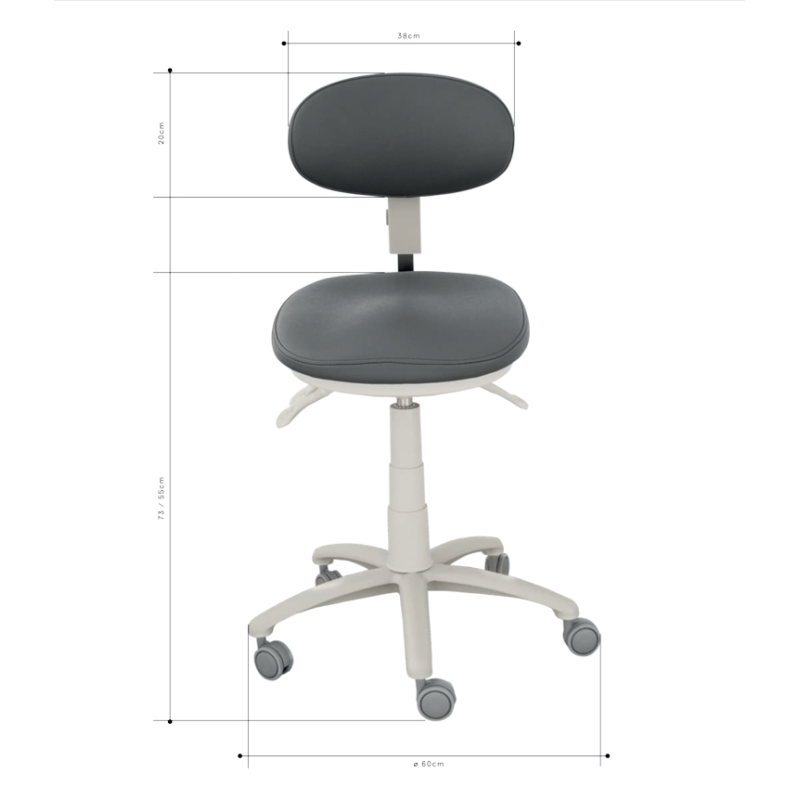 Hydraulic stool with backrest Sway | Official distributor of WEELKO...